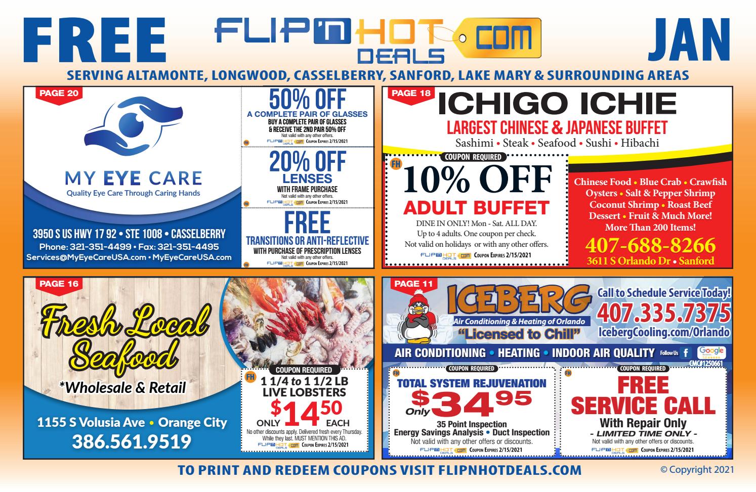 Flip'nHot Deals Coupon Book January 2021 - Seminole County Area by Flip ...