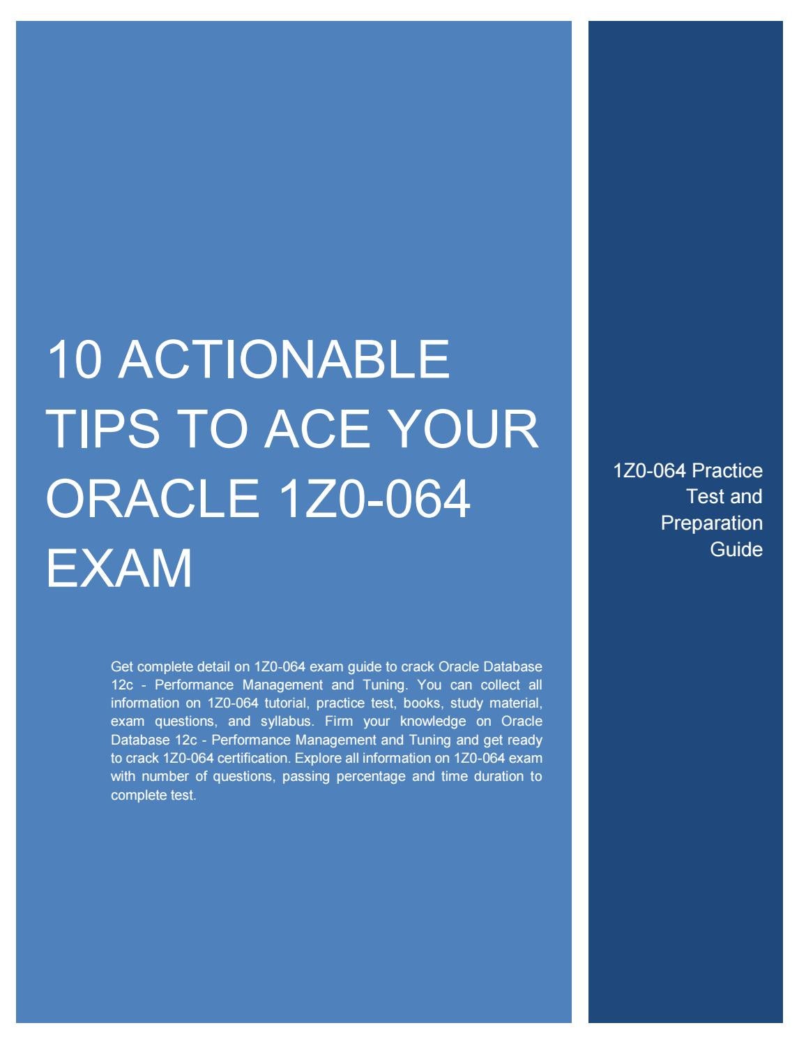Top 10 Actionable Tips to Ace Your Oracle 1Z0-064 Exam by Alice Cooper - Issuu