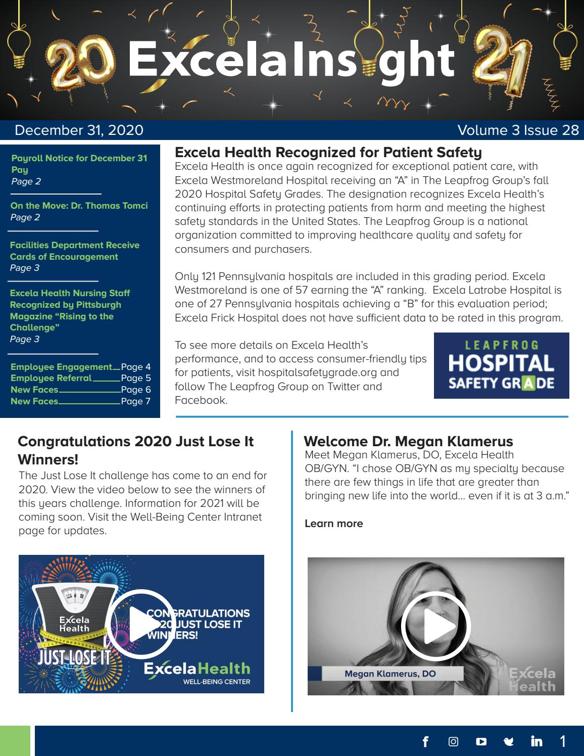 Excela Insight 12/31/2020 by Independence Health System - Issuu