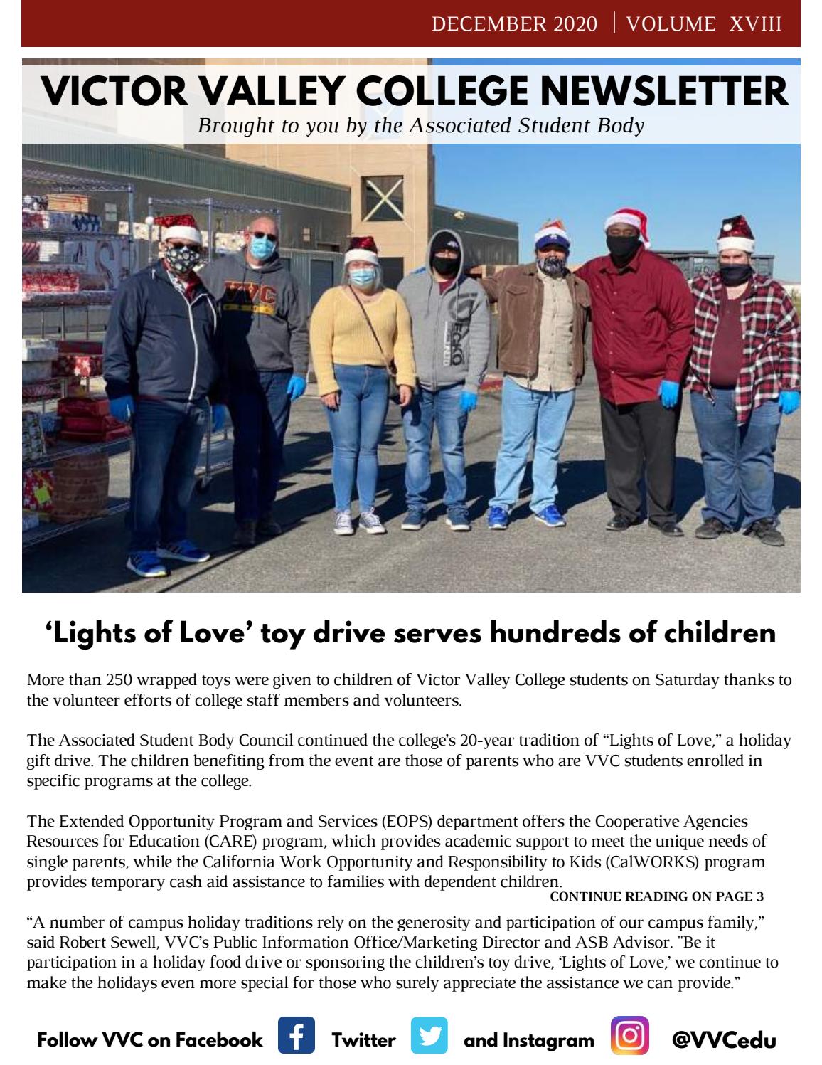 ASB Newsletter December 2020 by Victor Valley College - Issuu