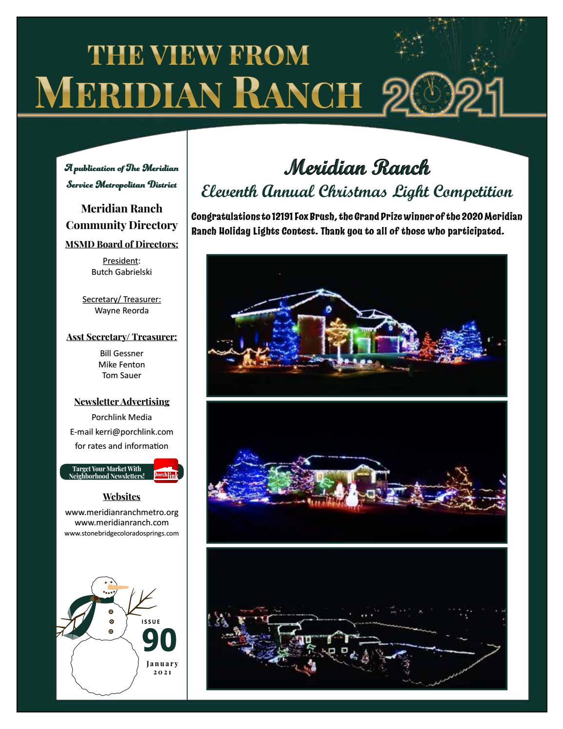 Meridian Ranch Newsletter January 2021 by Meridian Ranch - Issuu