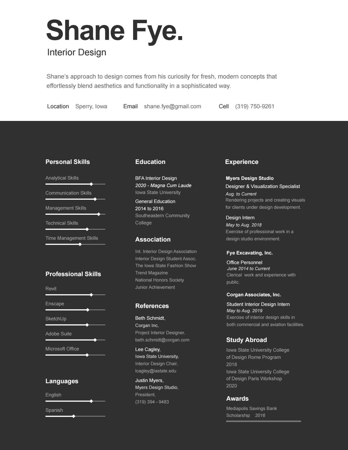 Shane Fye Resume by shanefye - Issuu