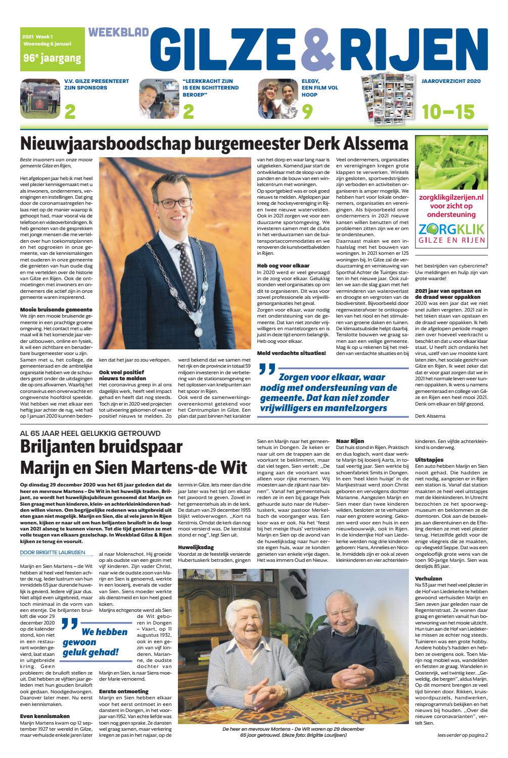Weekblad Gilze en Rijen 06-01-2021 by Uitgeverij Em de Jong - Issuu