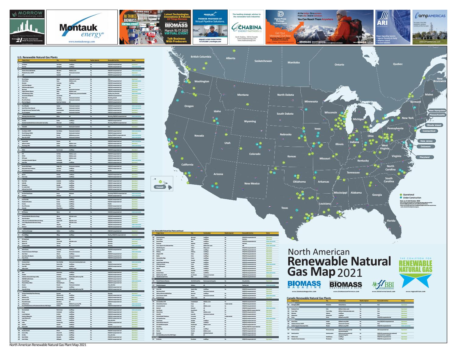 2021 North American Renewable Natural Gas Map by BBI International - Issuu