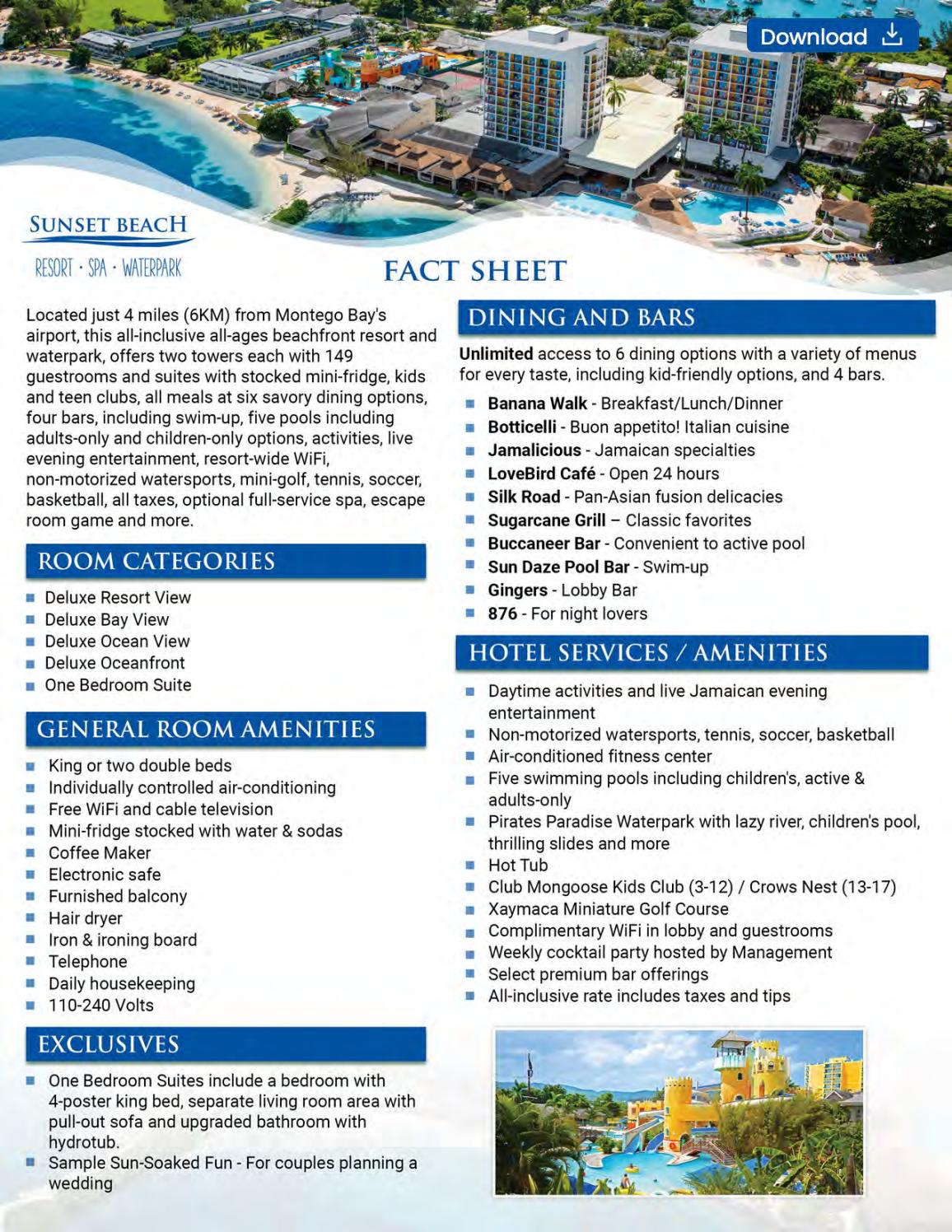 Sunset Beach Resort, Spa & Waterpark - Fact Sheet by Social Caddie - Issuu