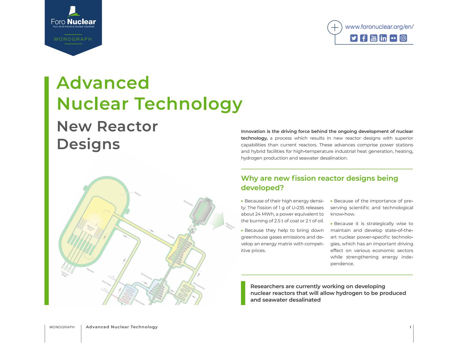 Monograph about advanced nuclear technology by Foro de la Industria ...