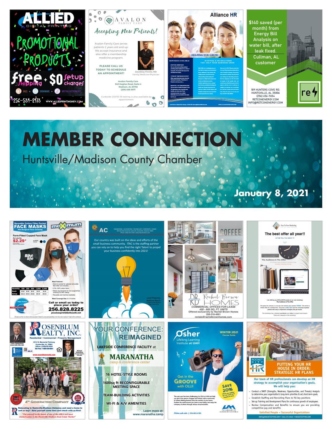 Member Connection - January 8, 2021 by Huntsville/Madison County ...