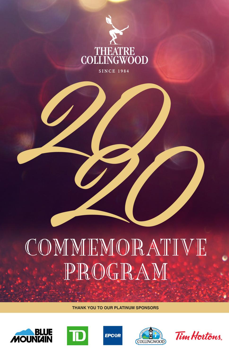 2020 Commemorative Program by TheatreCollingwood - Issuu