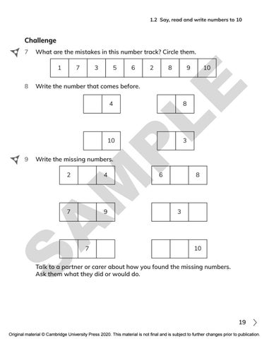 Primary Mathematics Workbook 1 Sample by Cambridge International ...