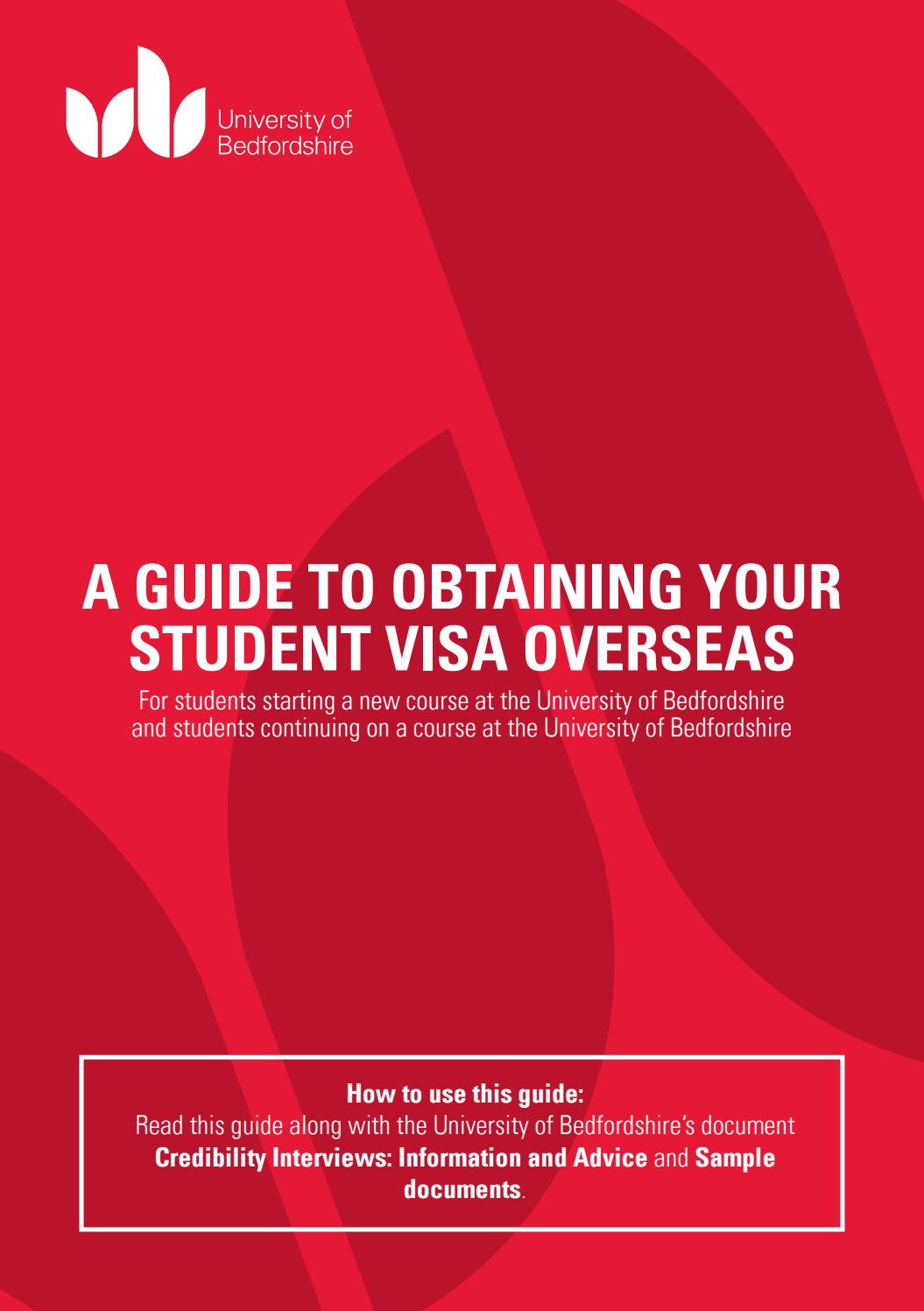 New visa guide by University of Bedfordshire - Issuu