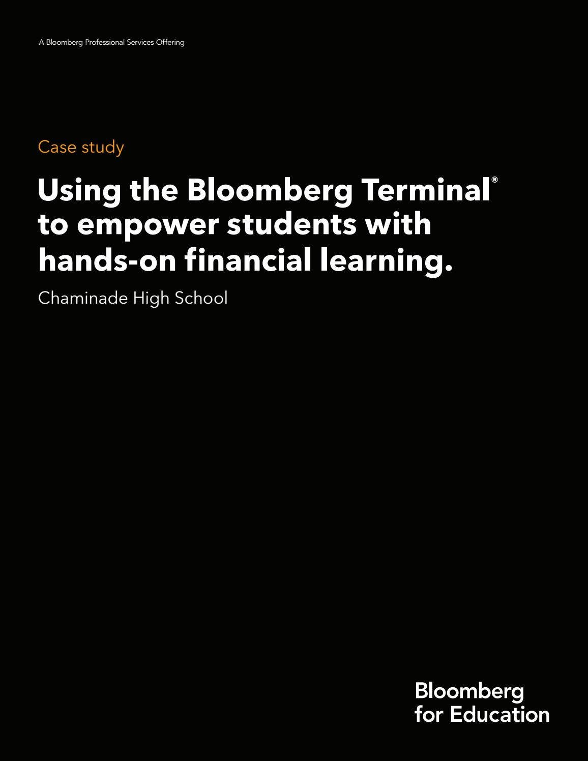 Bloomberg Case Study by chaminade-hs - Issuu