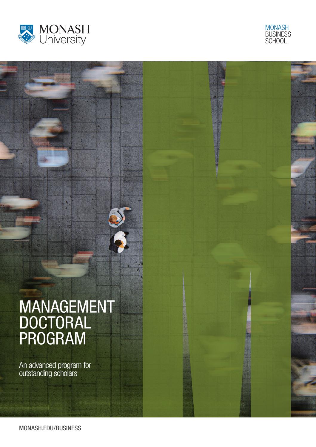 Management doctoral program by Monash Business School - Monash ...