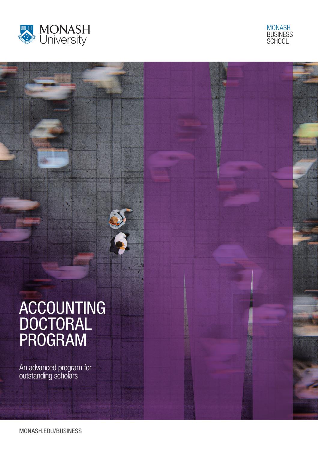 Accounting doctoral program by Monash Business School - Monash ...