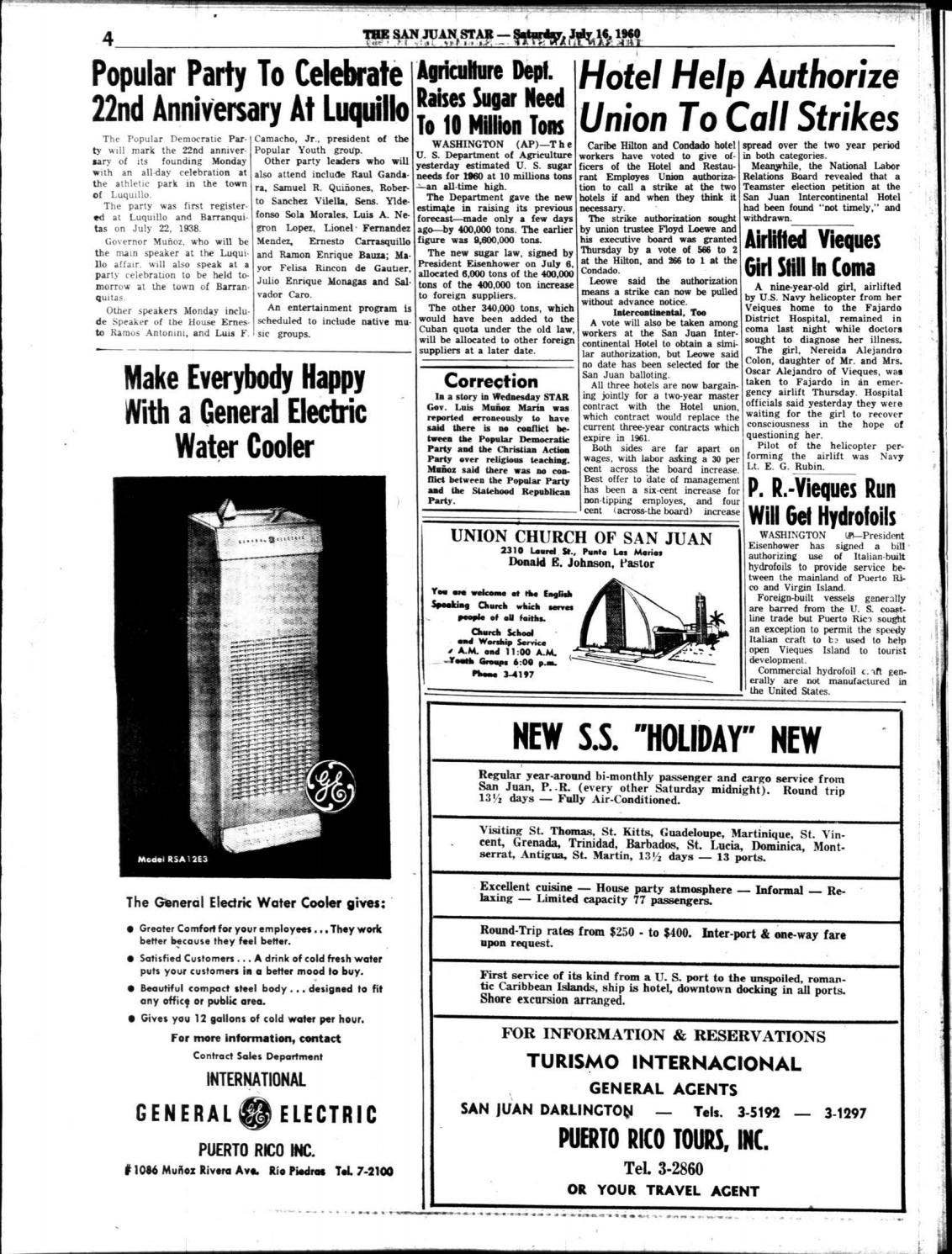 The San Juan Star (July 16, 1960) by La Colección Puertorriqueña - Issuu