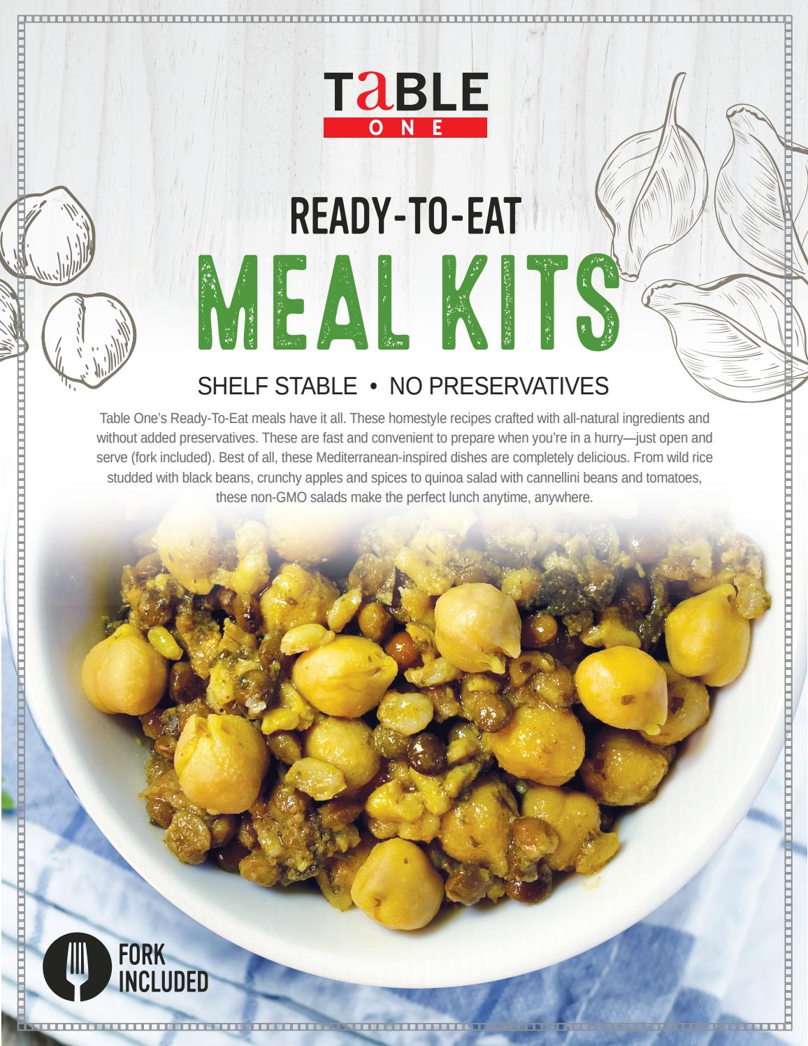 Table One RTE Meal Kits by Atalanta Corp. - Issuu
