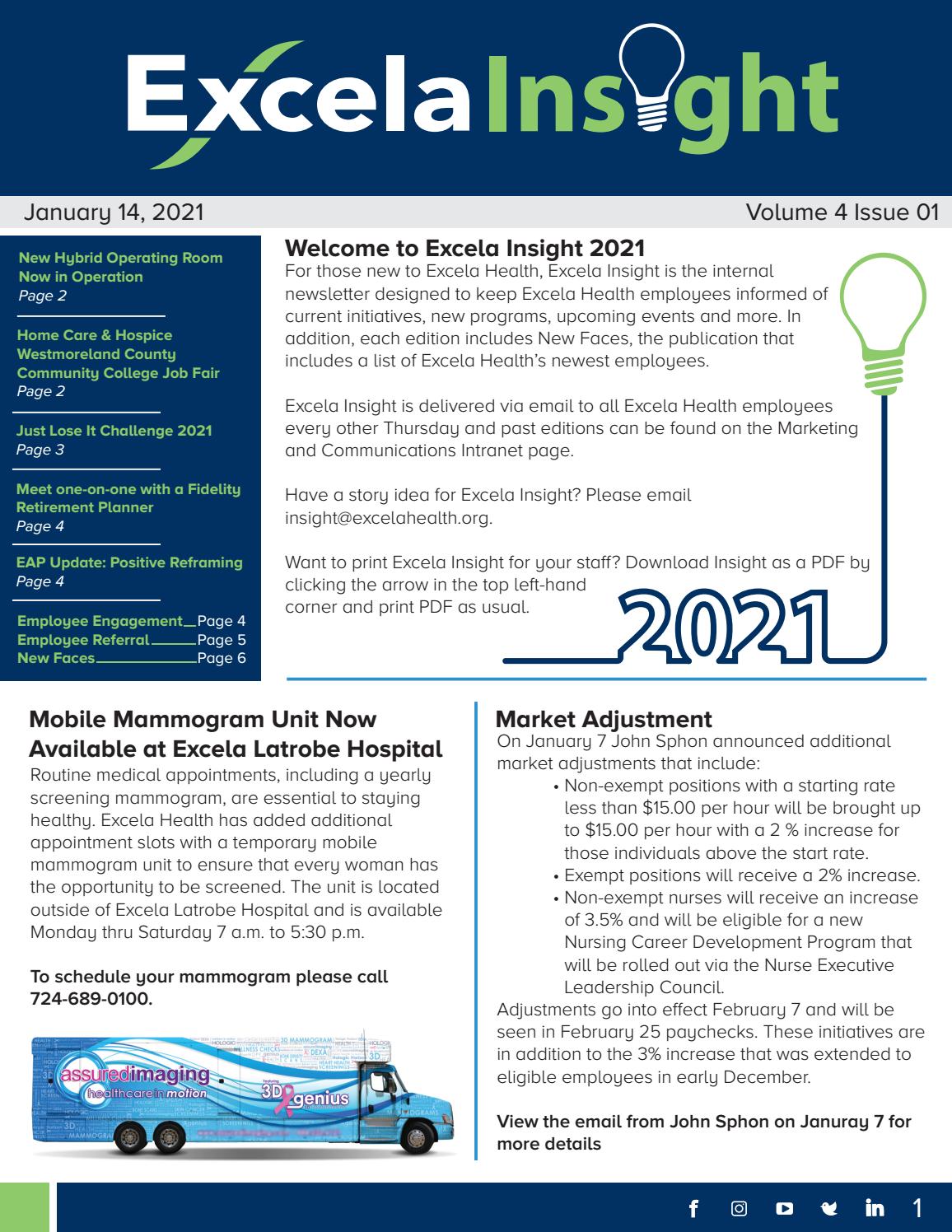 Excela Insight 1/14/2021 by Independence Health System - Issuu