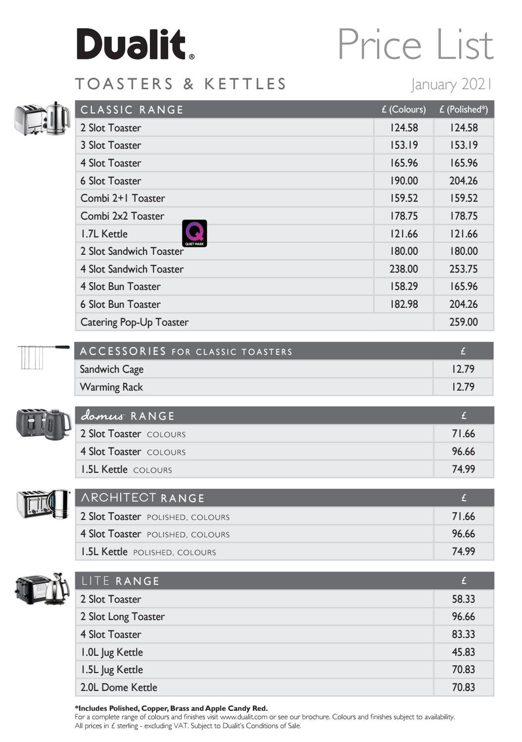 Dualit 2021 Price List by Dualit Ltd - Issuu