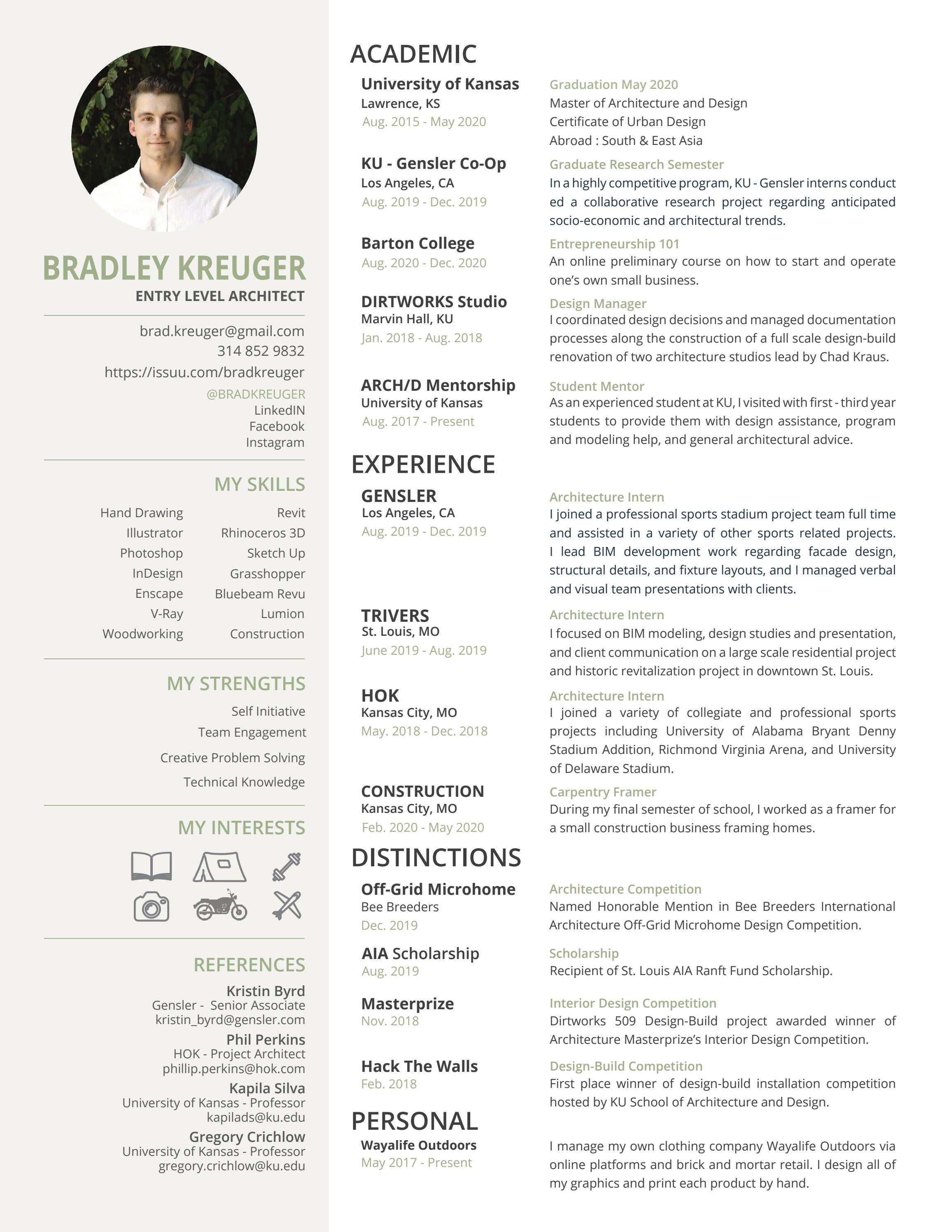 Architectural Design Resume