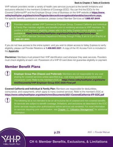 2021 VHP Provider Manual by Valley Health Plan - Issuu
