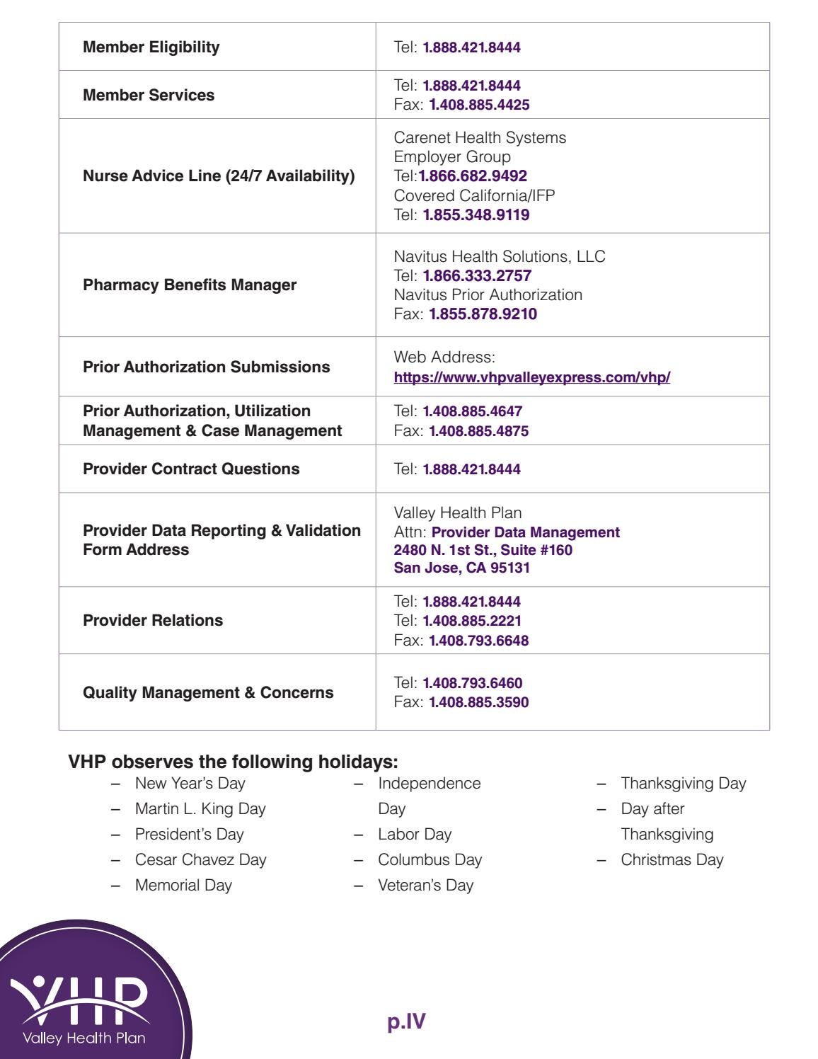 2021 VHP Provider Manual by Valley Health Plan - Issuu