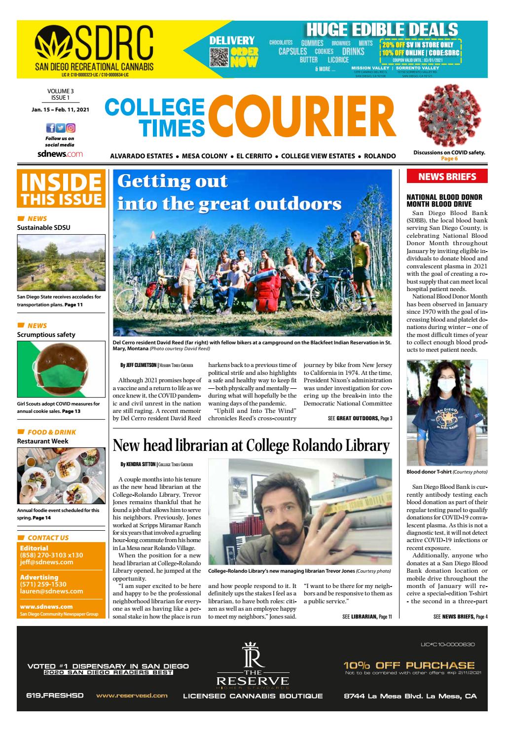 College Times Courier, January 15th, 2021 by San Diego Community ...