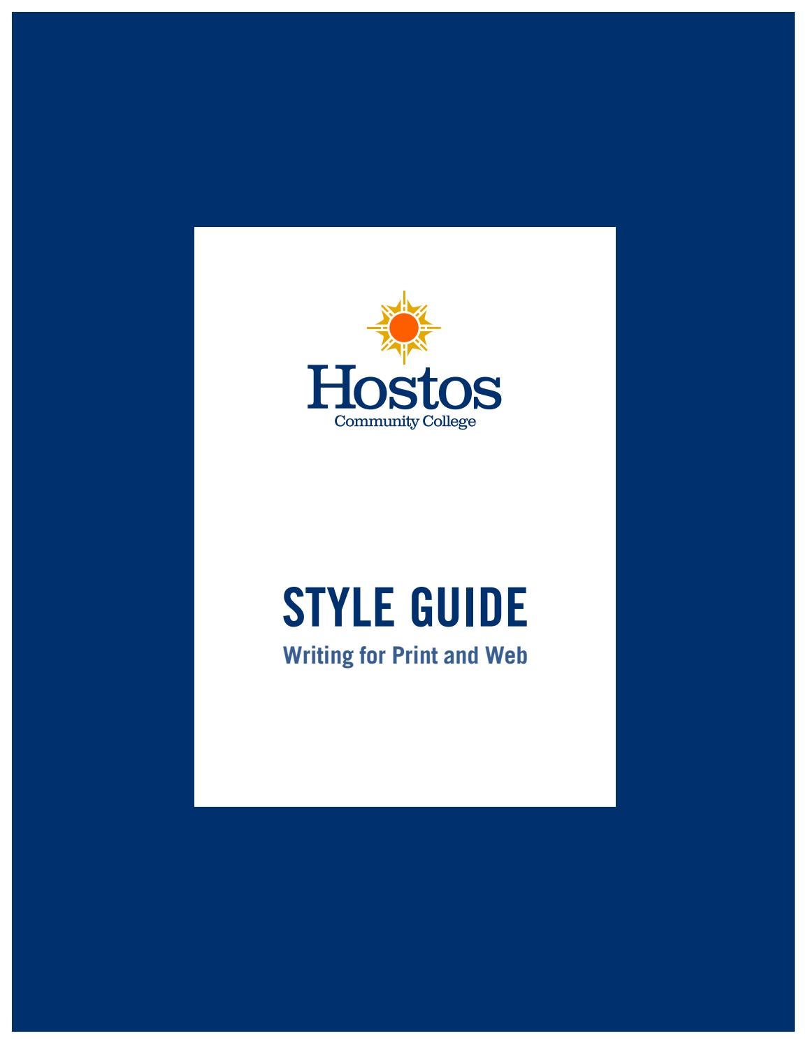 Hostos Guide to Writing by Hostos Community College - Issuu