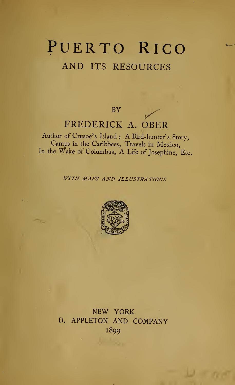Puerto Rico and Its Resources: with Maps and Illustrations (1899) by ...