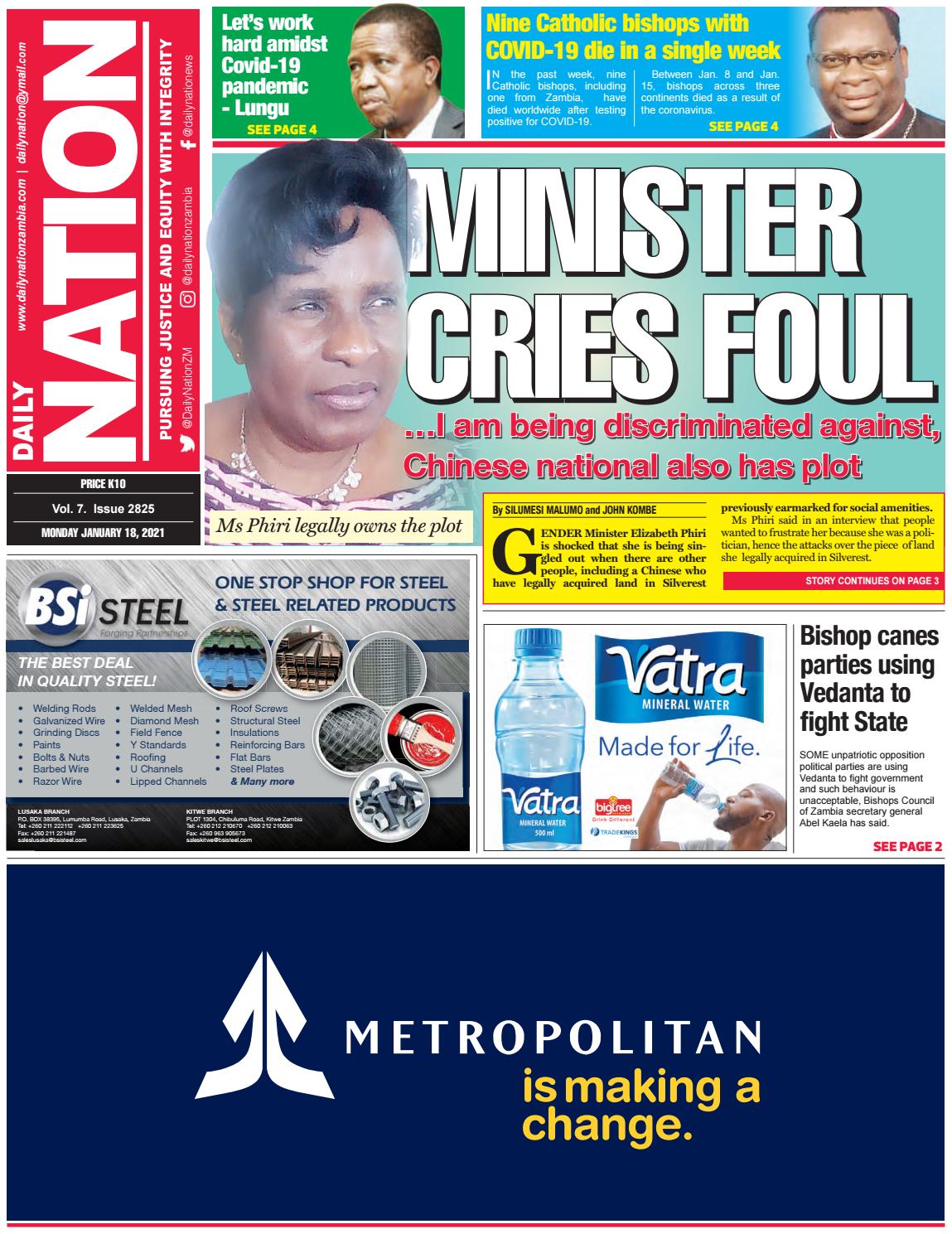 DAILY NATION Monday January 18, 2021 by dailynation - Issuu