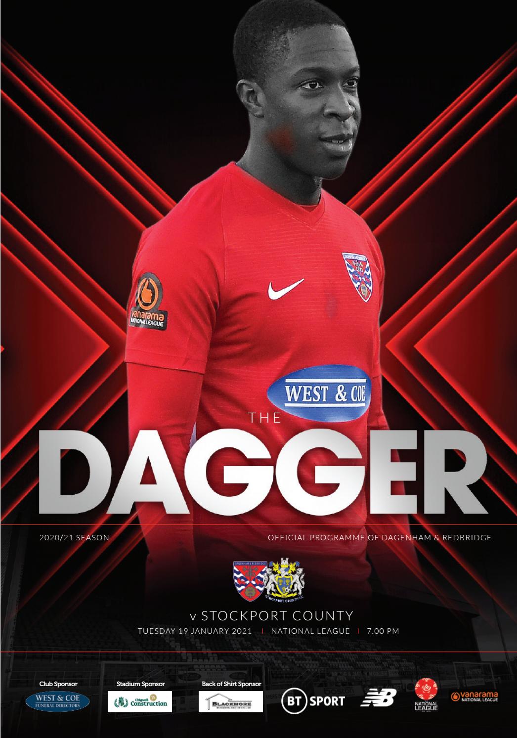 Dagenham & Redbridge vs Stockport County - Official Matchday Programme ...