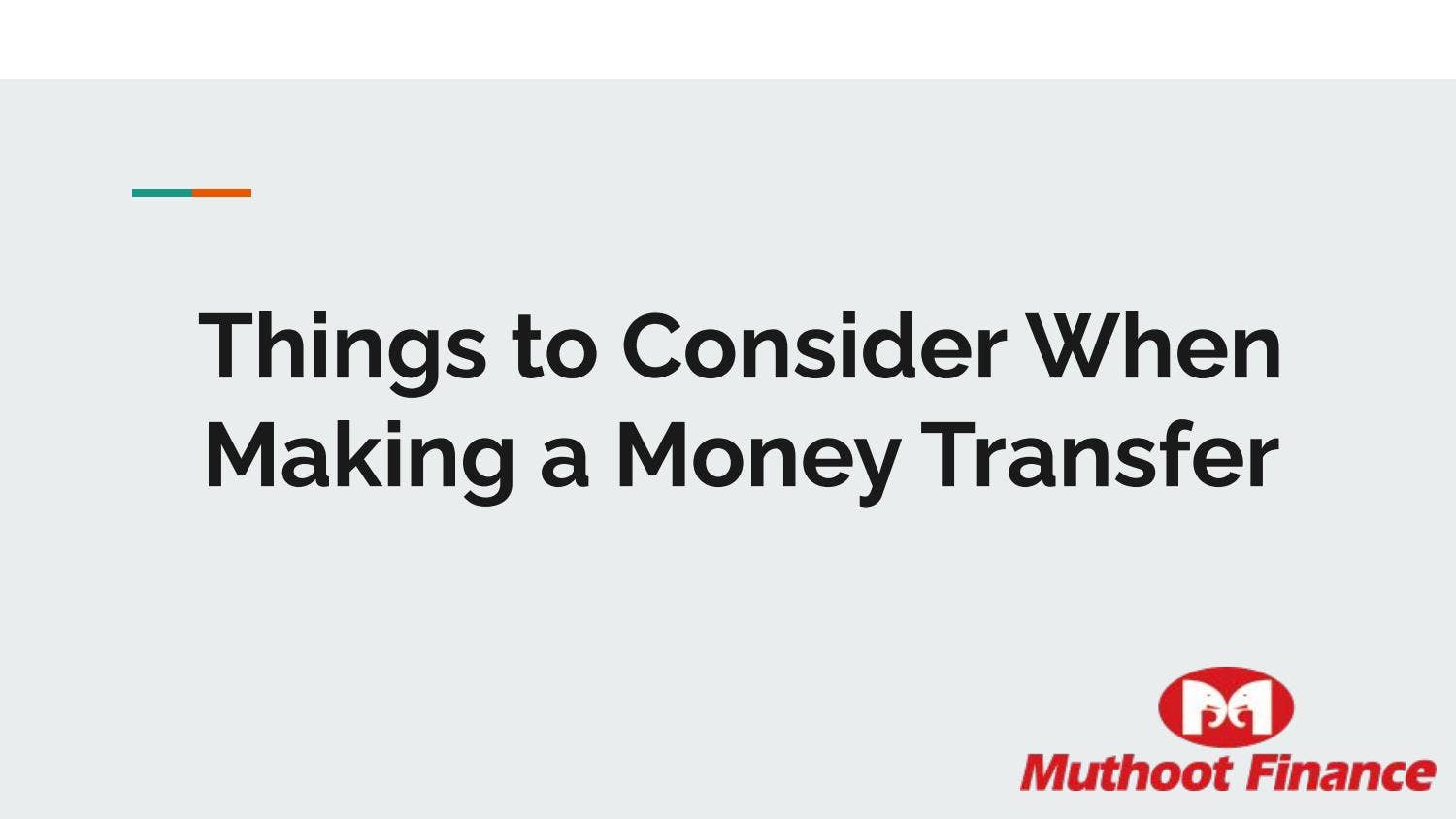 Things to Consider When Making a Money Transfer by Muthoot Finance - Issuu