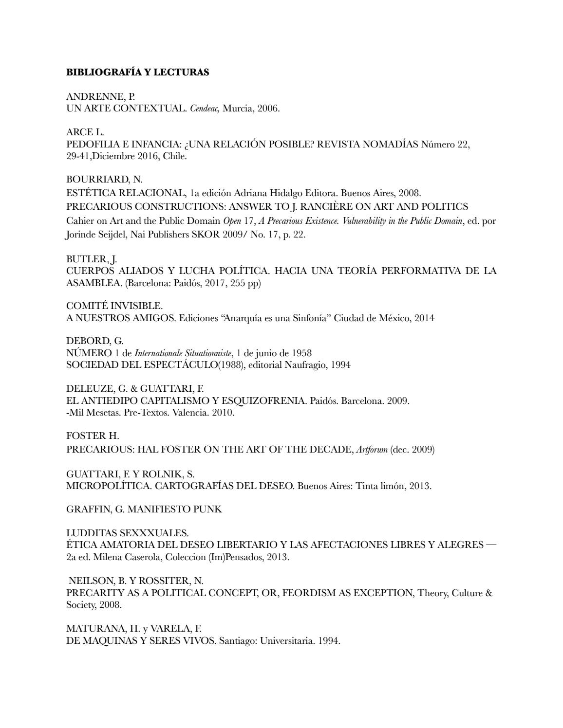 NUESTRA UNICA PATRIA: LA INFANCIA* Luchar por una sensible insurrección ...