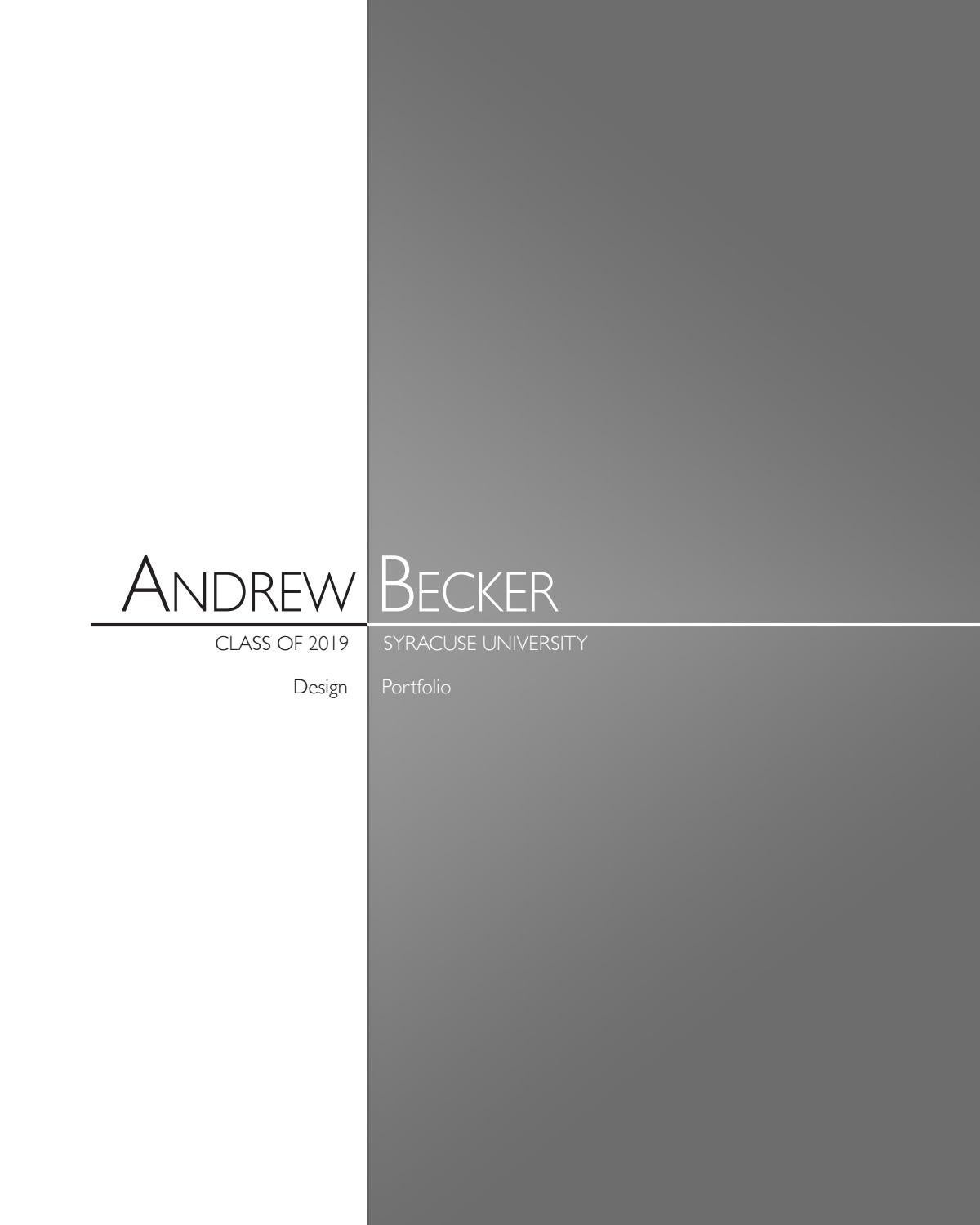 Andrew Becker Design Portfolio by Andrew Becker - Issuu