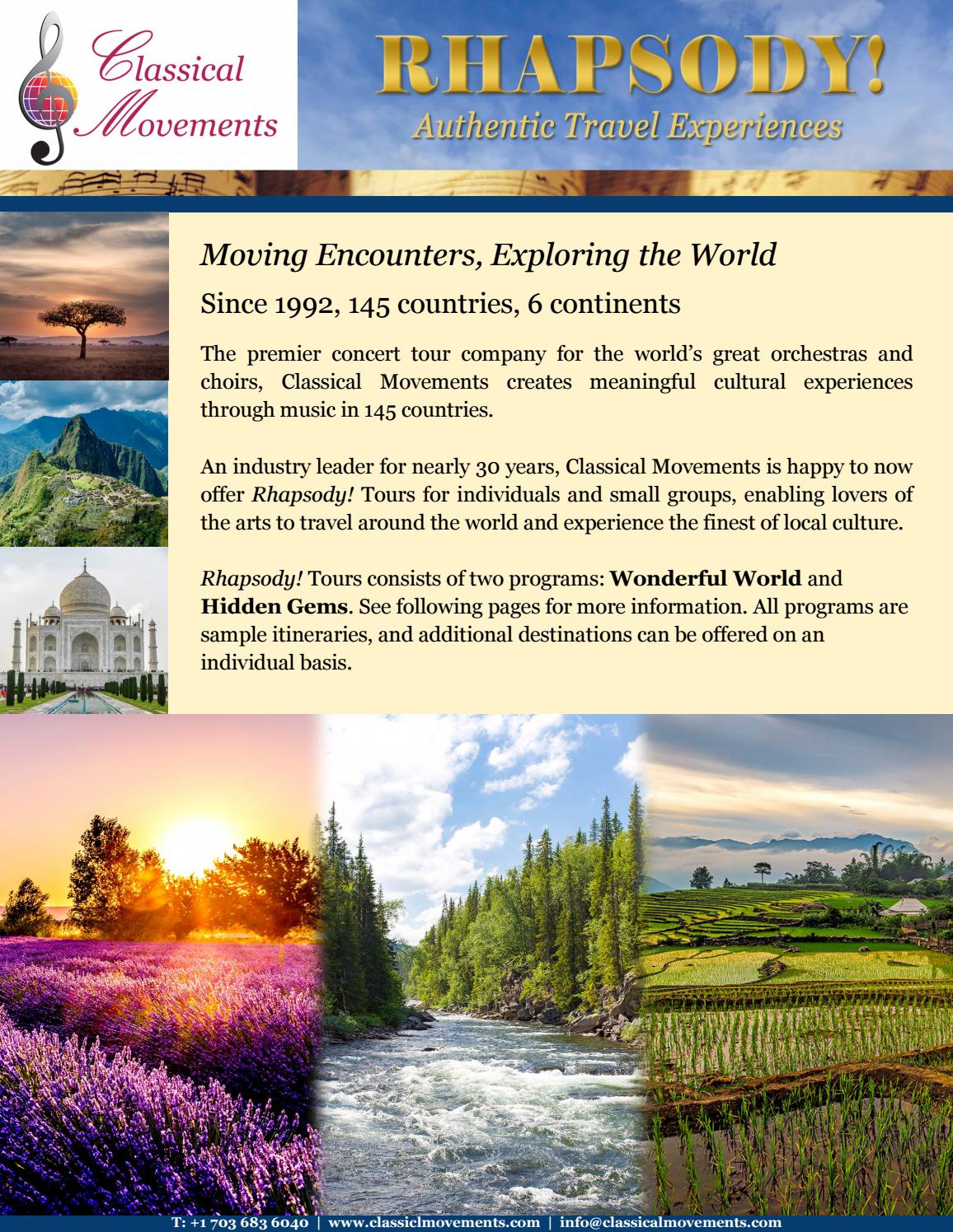 Rhapsody Tours Overview Brochure by Classical Movements - Issuu