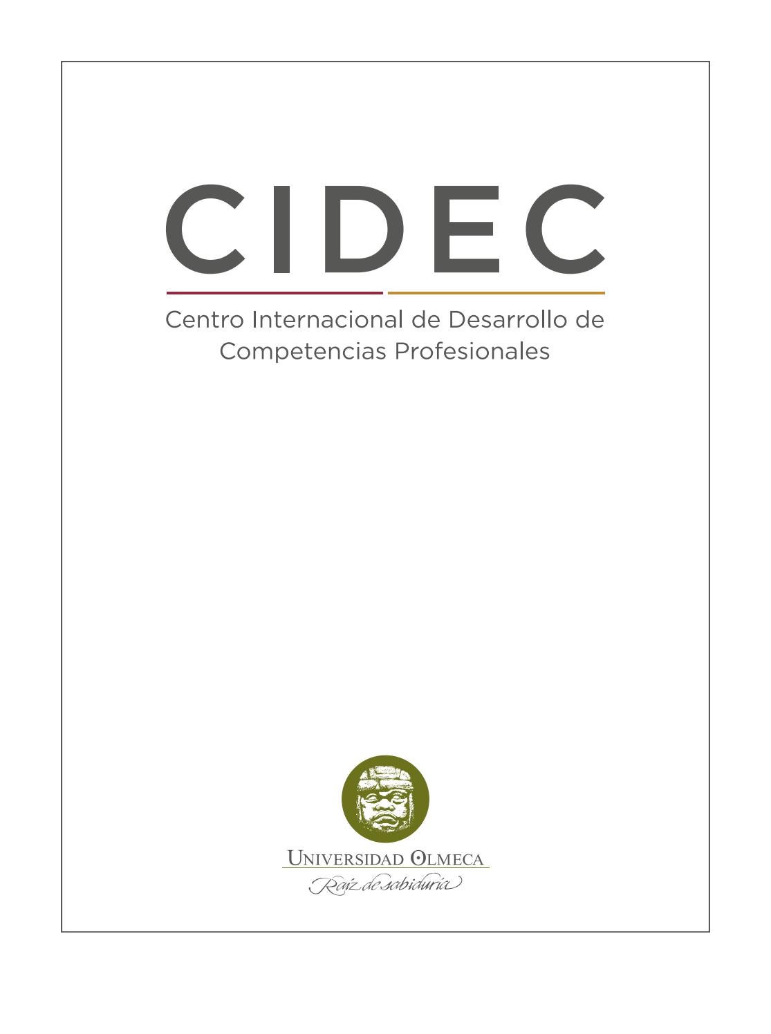 Catálogo CIDEC by Universidad Olmeca - Issuu