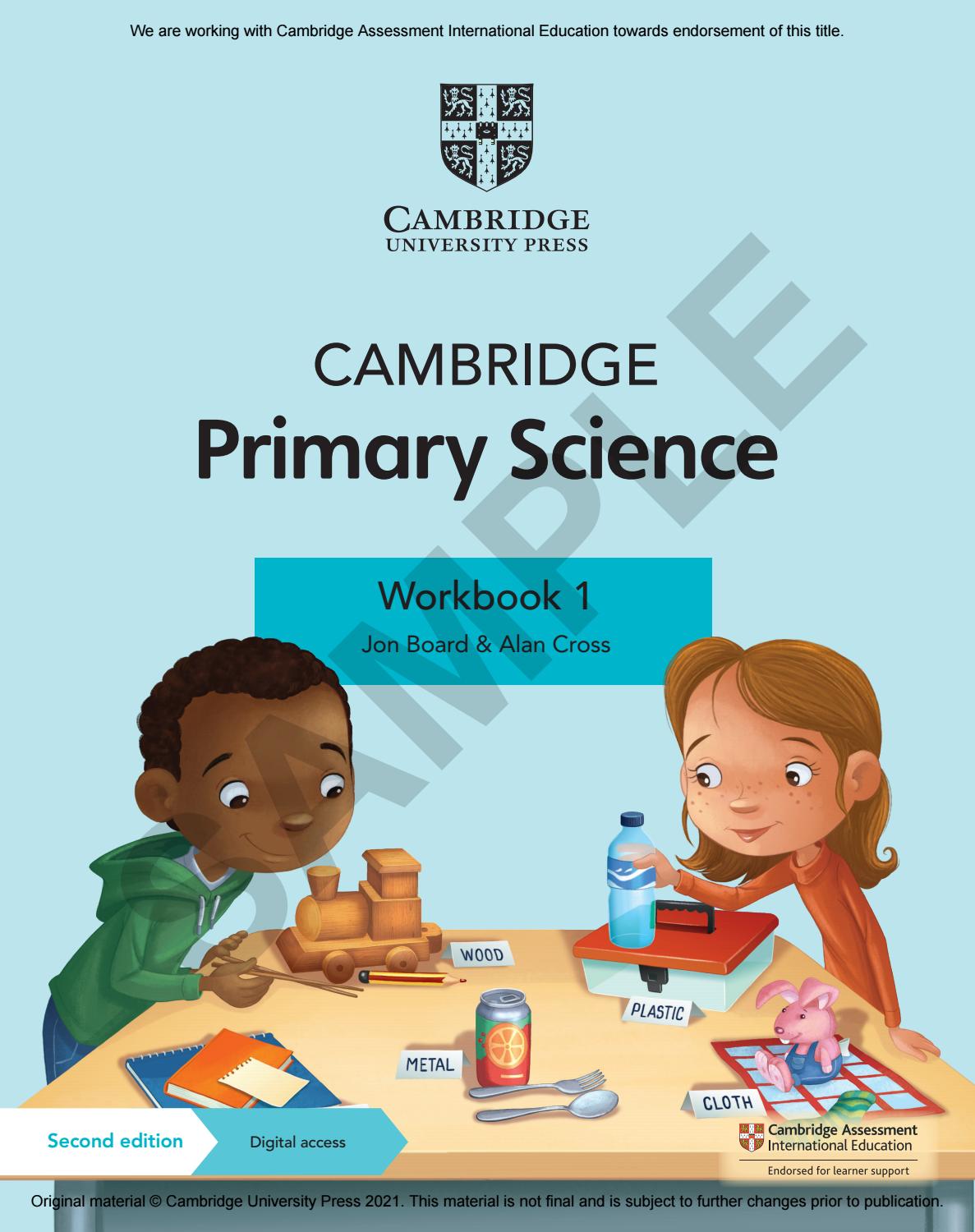 Primary Science Workbook 1 Sample By Cambridge International Education