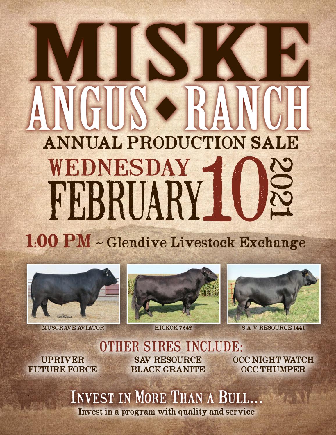 Miske Angus Ranch Production Sale Catalog 2021 by PeltonLivestock - Issuu