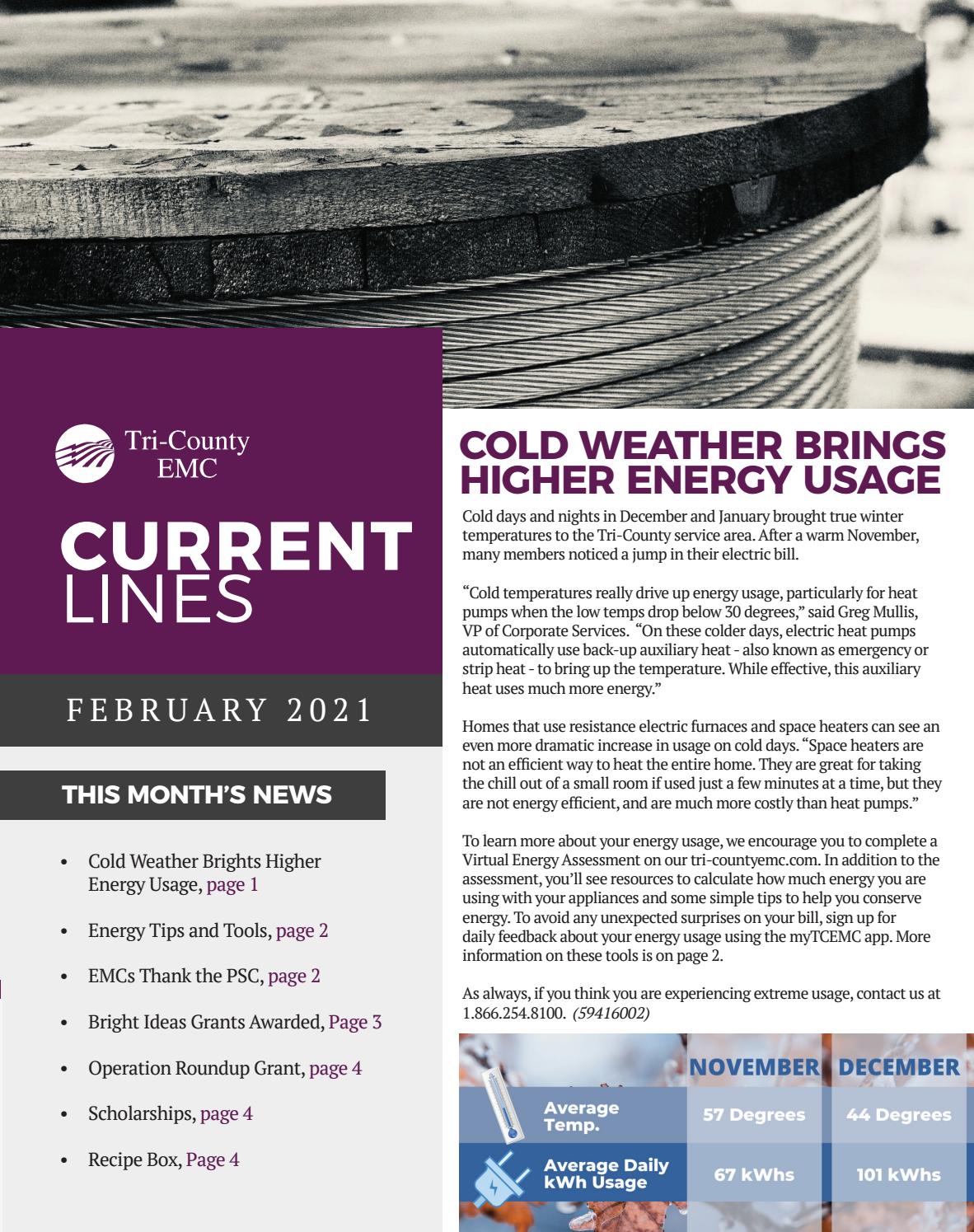 Current Lines - February 2021 by Tri-County EMC - Issuu