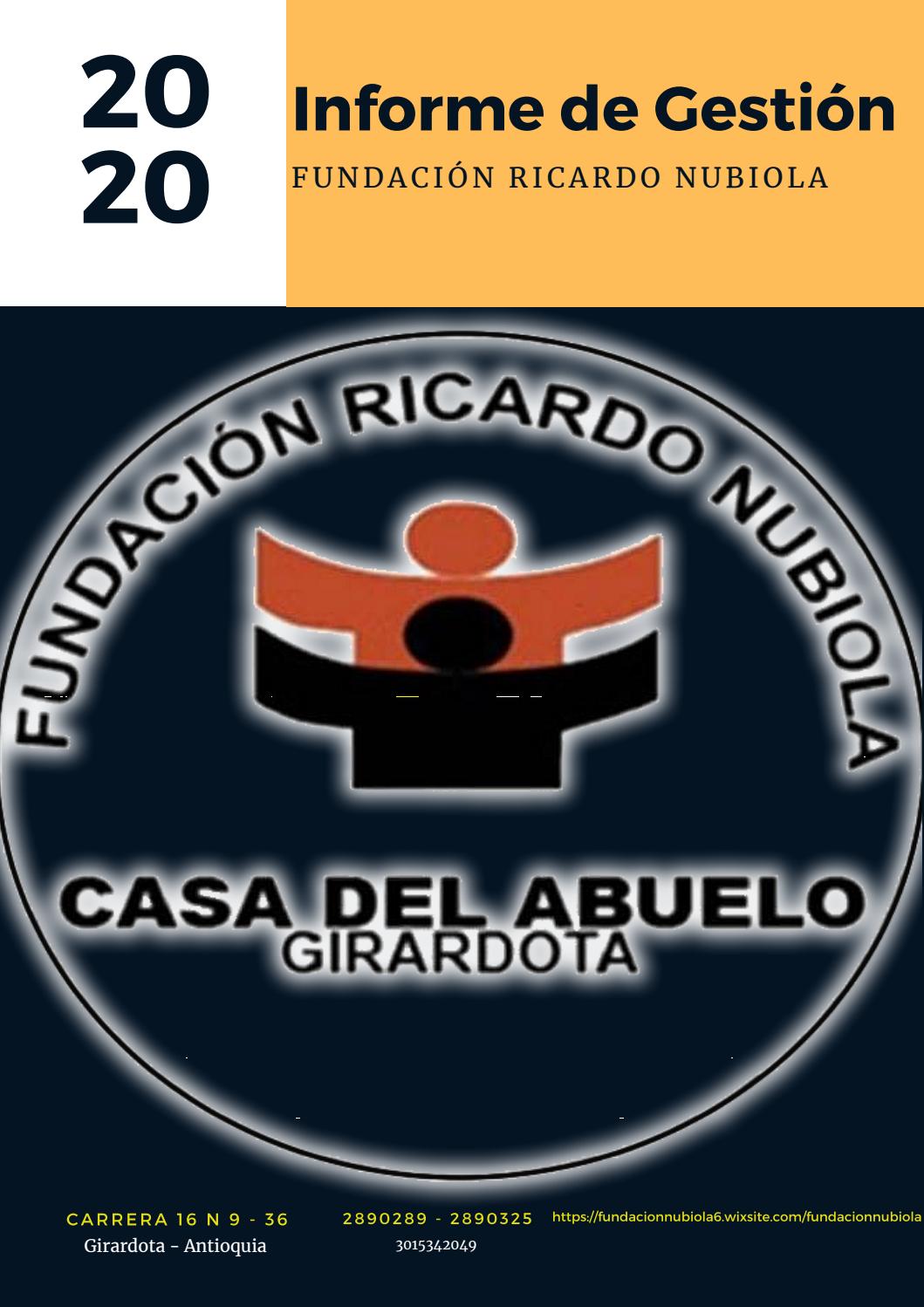 Informe de Gestión 2020 by Fundación Nubiola - Issuu