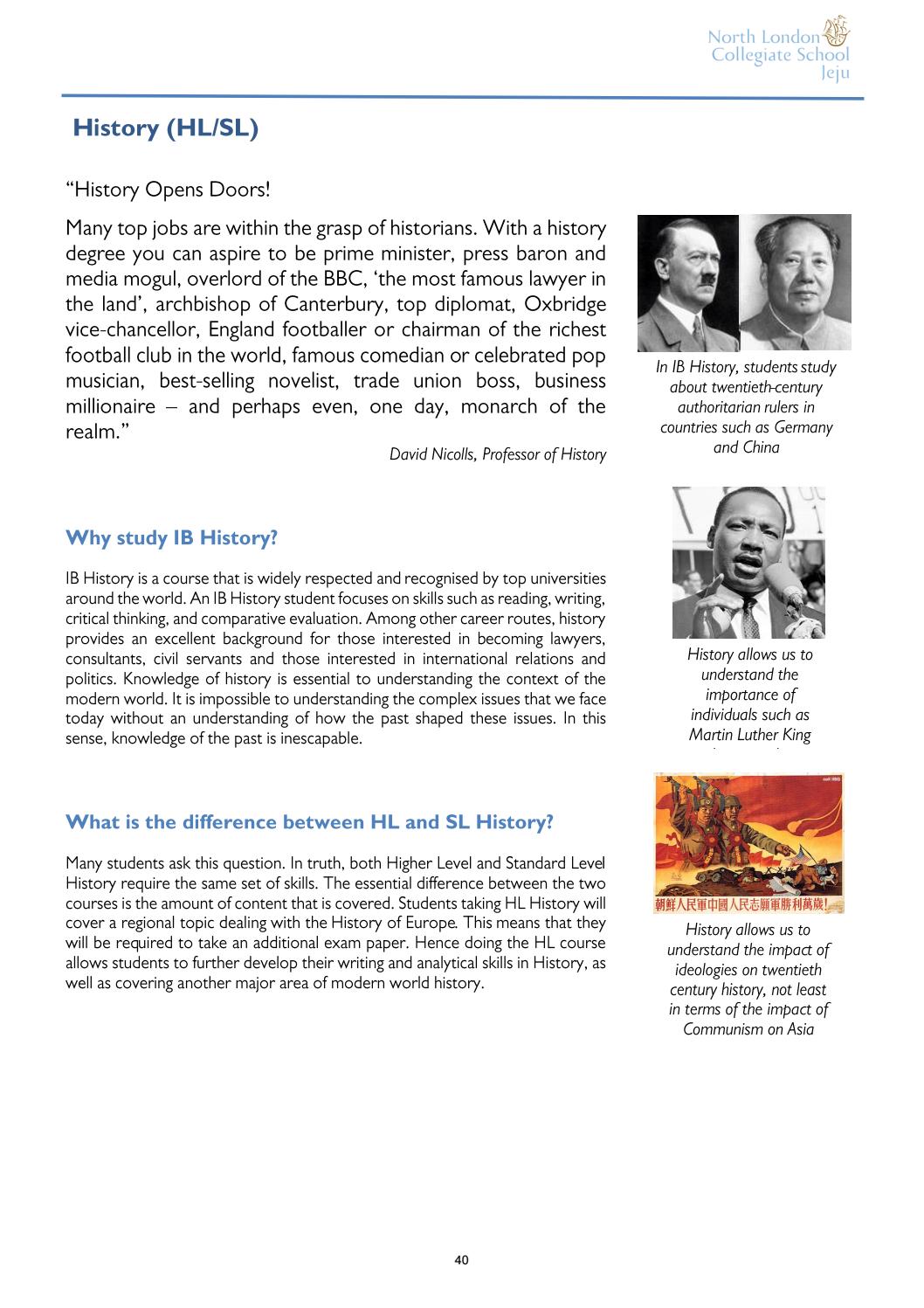 IBDP Options Information 2020-21 English/Korean by North London ...