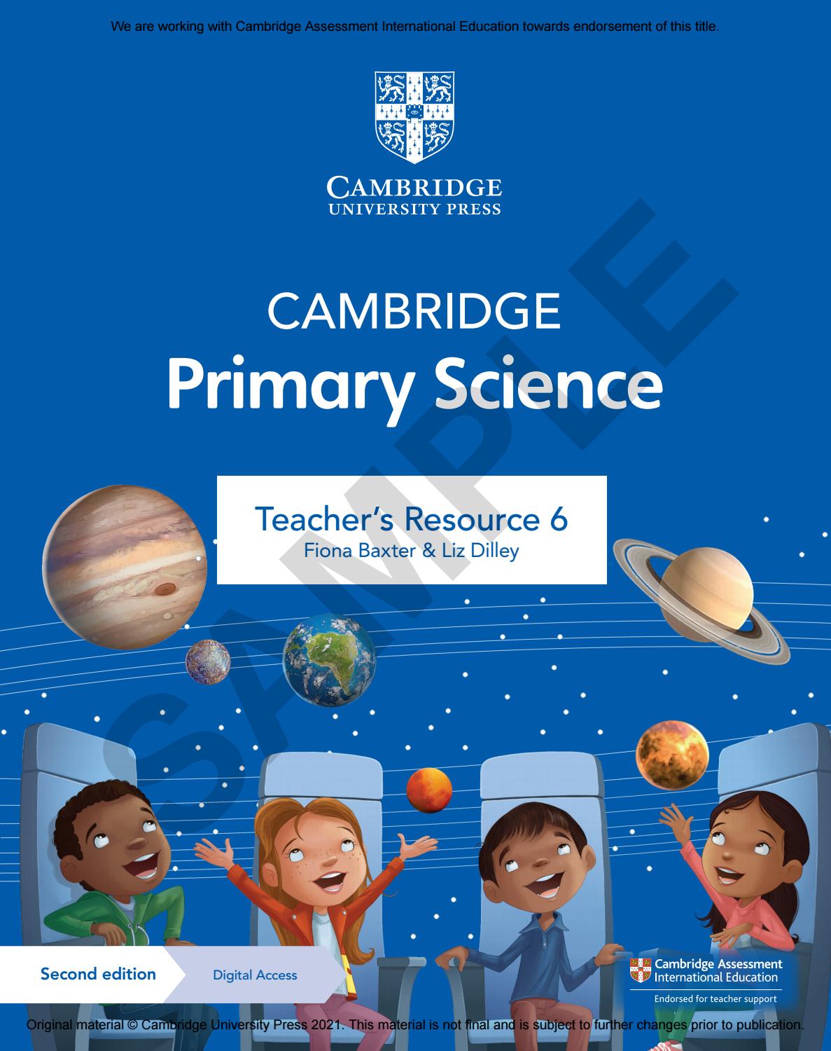 Primary Science Teacher s Resource 6 Sample By Cambridge University