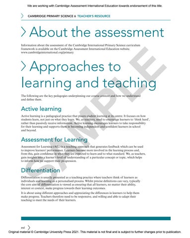 Primary Science Teacher’s Resource 6 Sample by Cambridge International ...