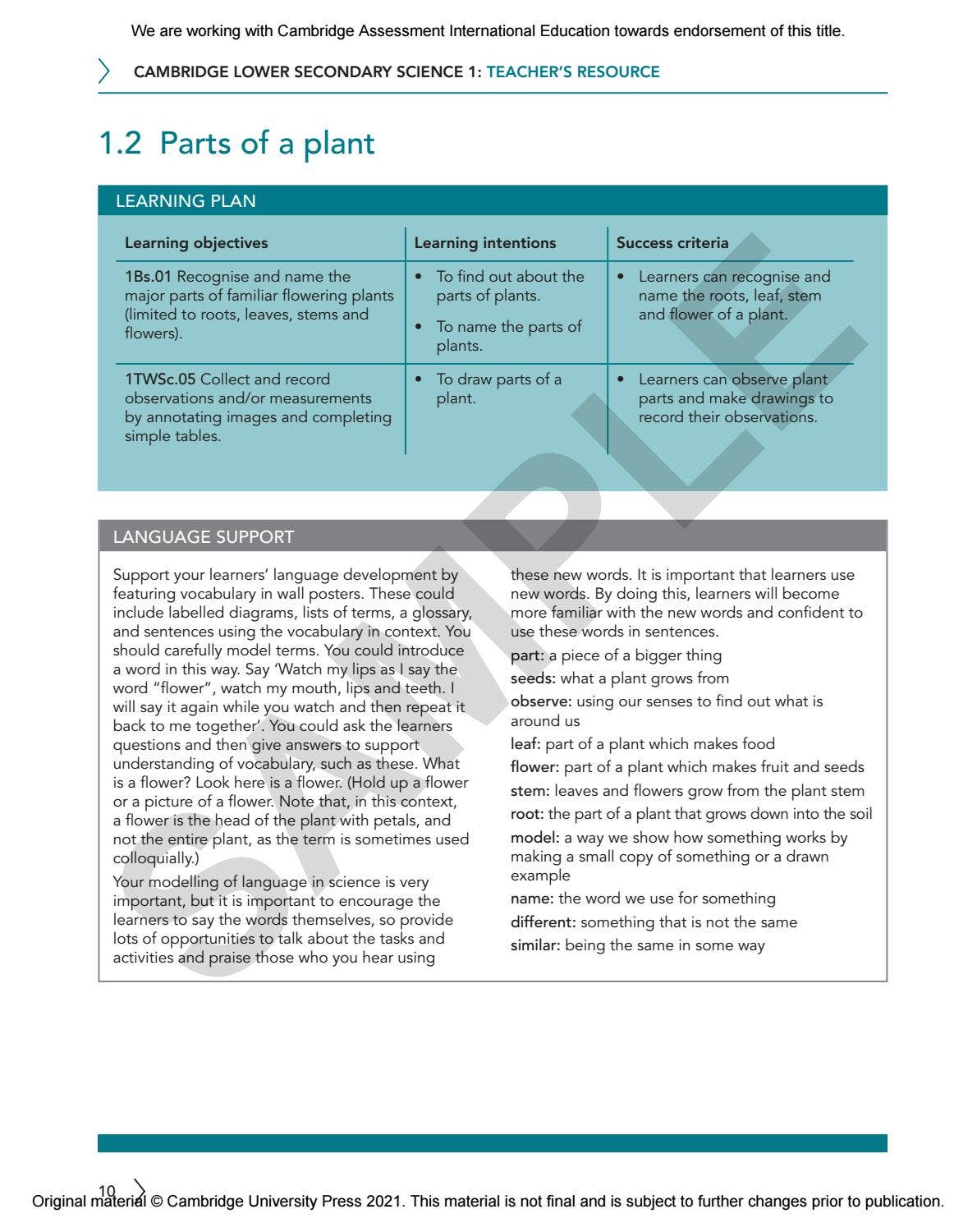 Primary Science Teacher’s Resource 1 Sample by Cambridge International ...
