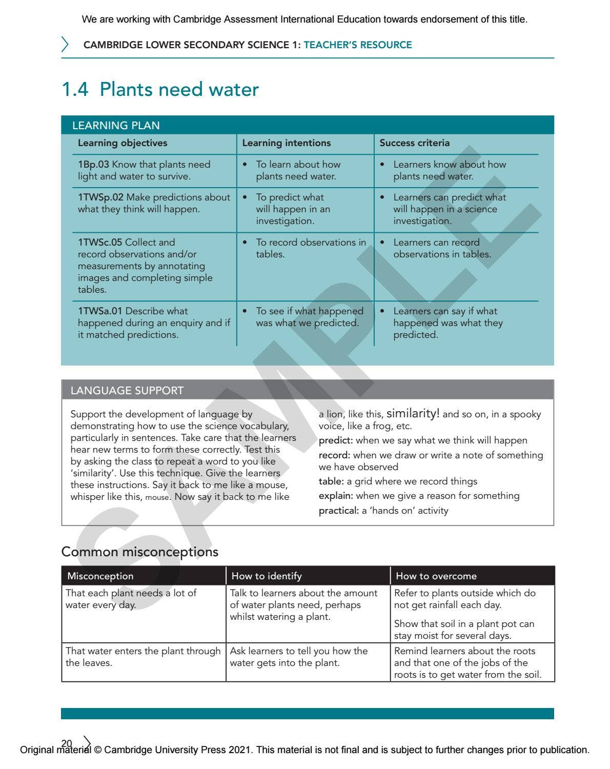 Primary Science Teacher’s Resource 1 Sample by Cambridge International ...