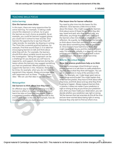 Primary Science Teacher’s Resource 1 Sample by Cambridge International ...