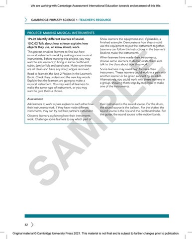 Primary Science Teacher’s Resource 1 Sample by Cambridge International ...