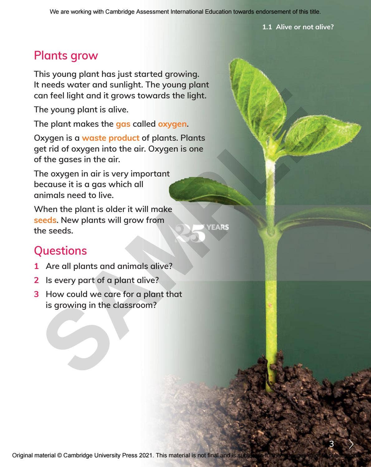Primary Science Learner’s Book 3 Sample by Cambridge International ...