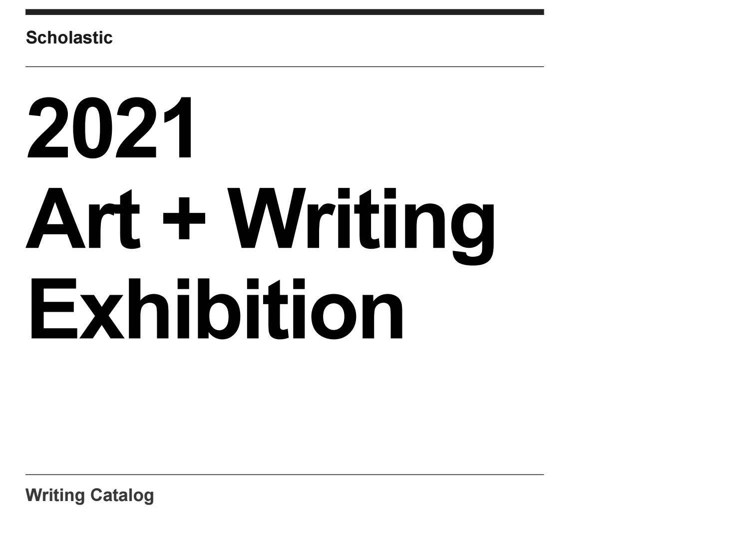 2021 Scholastic Art & Writing Awards Writing Catalog by Cleveland ...