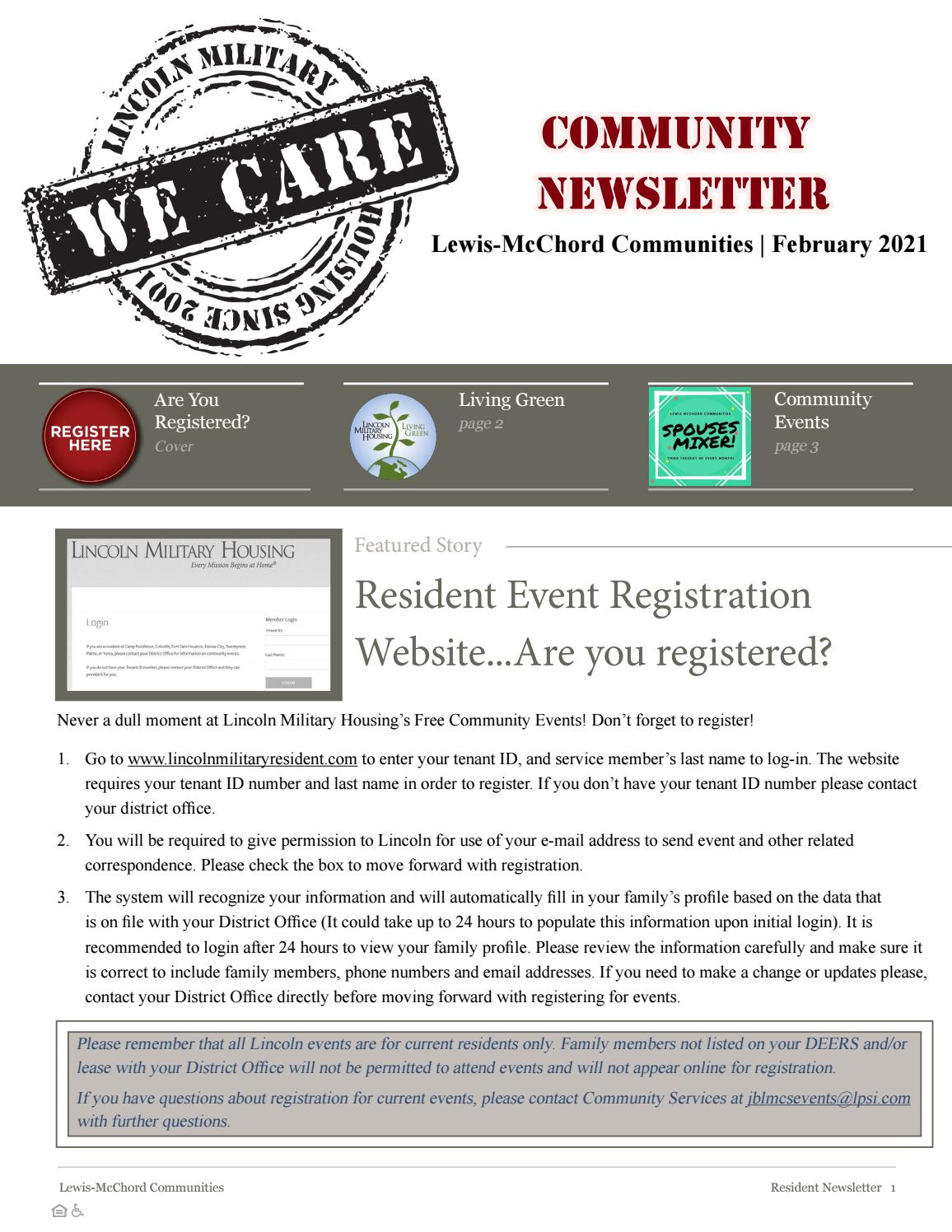 February 2021 Resident Newsletter by Liberty Military Housing at JBLM ...