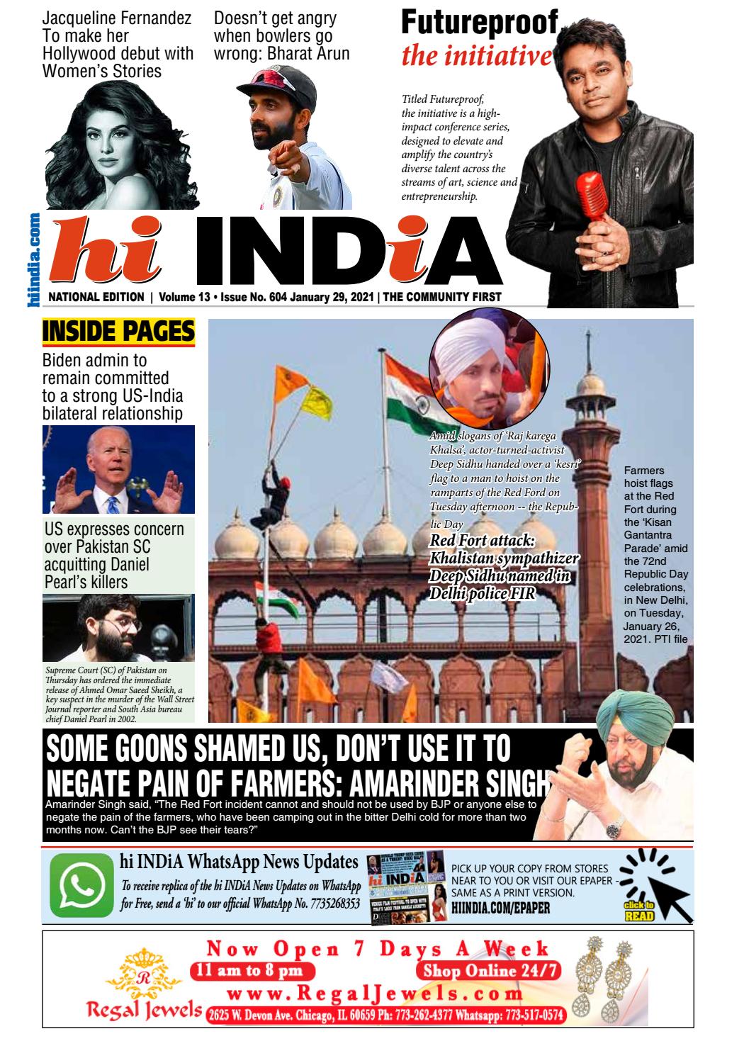 hi INDiA | January 21, 2021 | Largest Network among South Asian Abroad ...