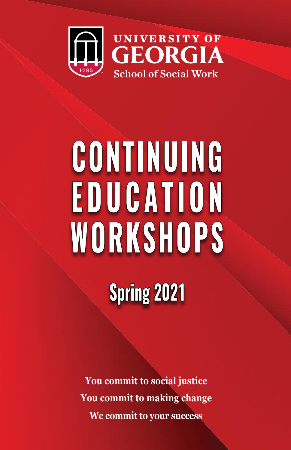 2021 UGA School of Social Work Continuing Education Workshops by ...